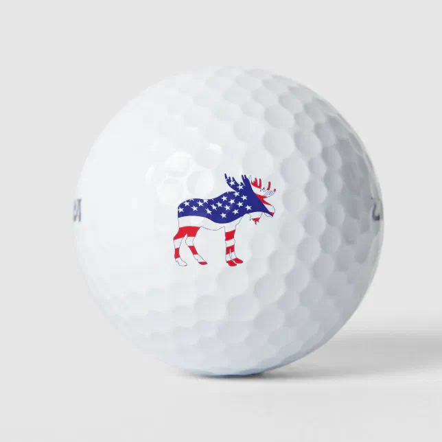 USAFlag--MOOSE Golf Balls | Zazzle