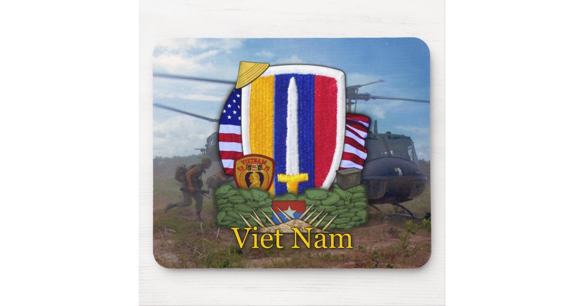 usarv vietnam war patch veterans vets Mousepad | Zazzle