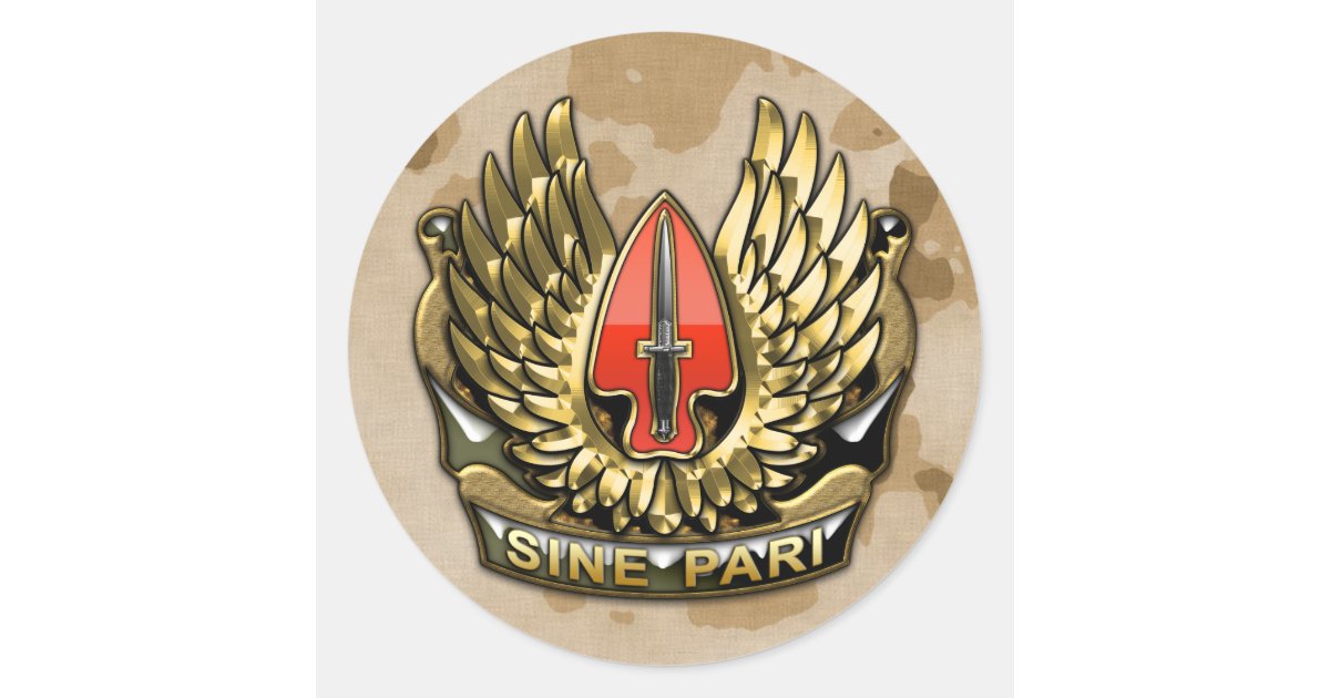 USASOC DUI CLASSIC ROUND STICKER | Zazzle