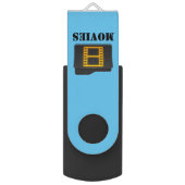 USB Flash Drive for Movies - w/ movie folder icon | Zazzle