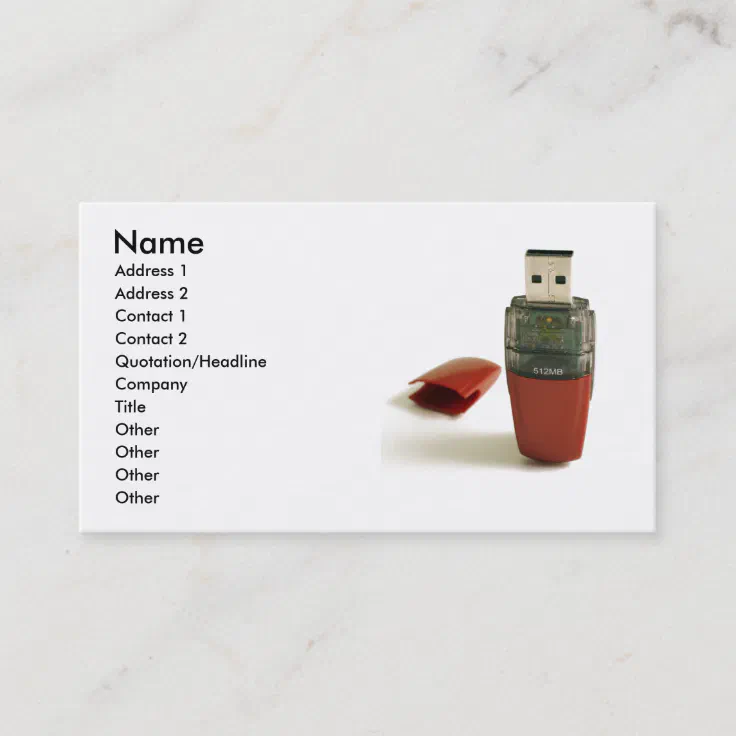 USB Flash pen Business Card | Zazzle