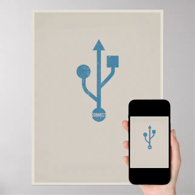 USB minimalistic poster | Zazzle