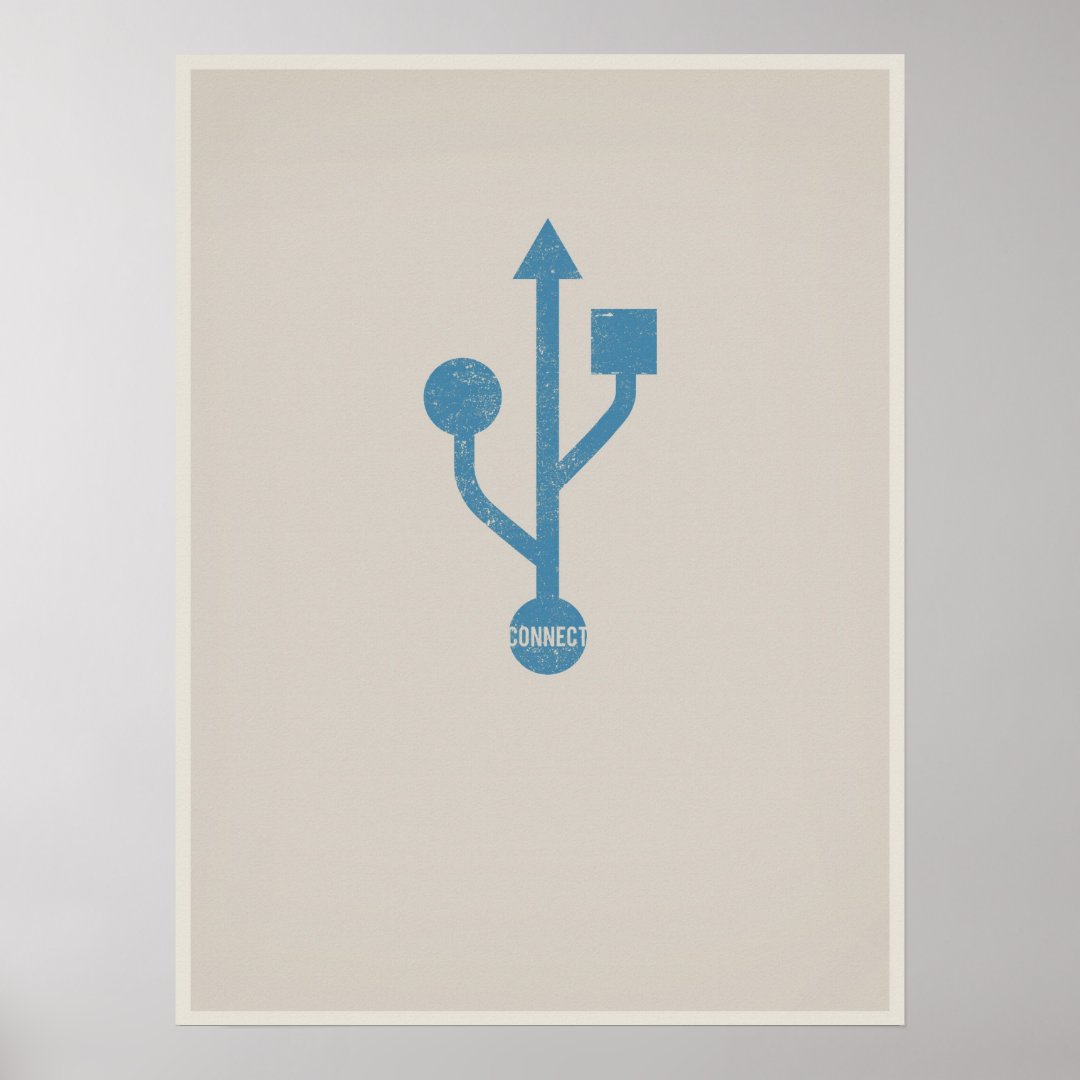 USB minimalistic poster | Zazzle