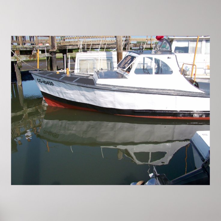 USCG 40 Foot Utility Boat Large # 40450 Side View Poster | Zazzle