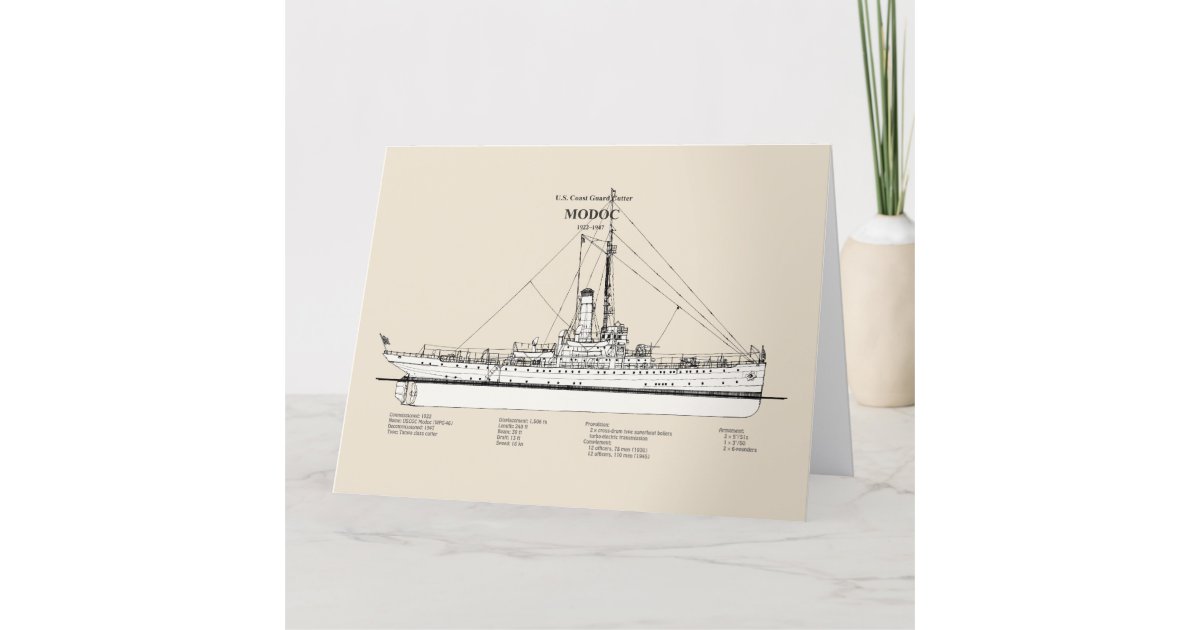 USCG Cutter Modoc wpg-46 - SBD Thank You Card | Zazzle