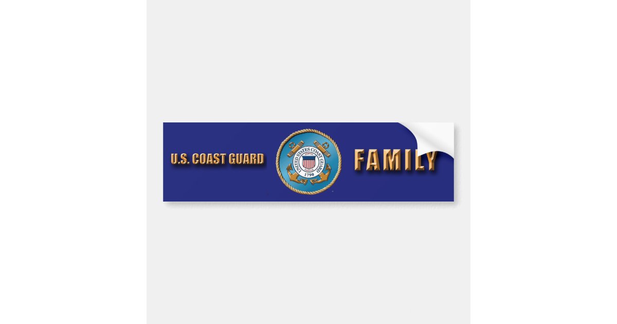USCG Family Bumper Sticker | Zazzle