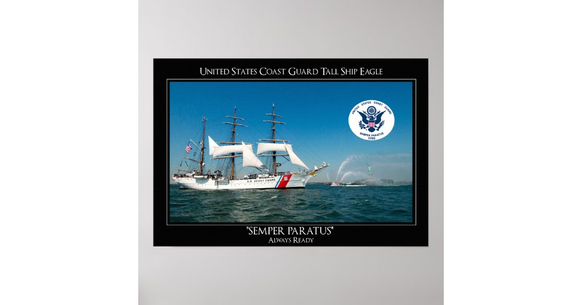 USCG Tall Ship Eagle Poster | Zazzle