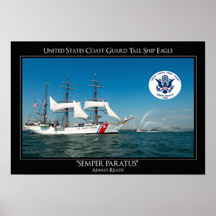 USCG Tall Ship Eagle Poster | Zazzle