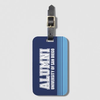 USD | Alumni - Stripes Luggage Tag | Zazzle