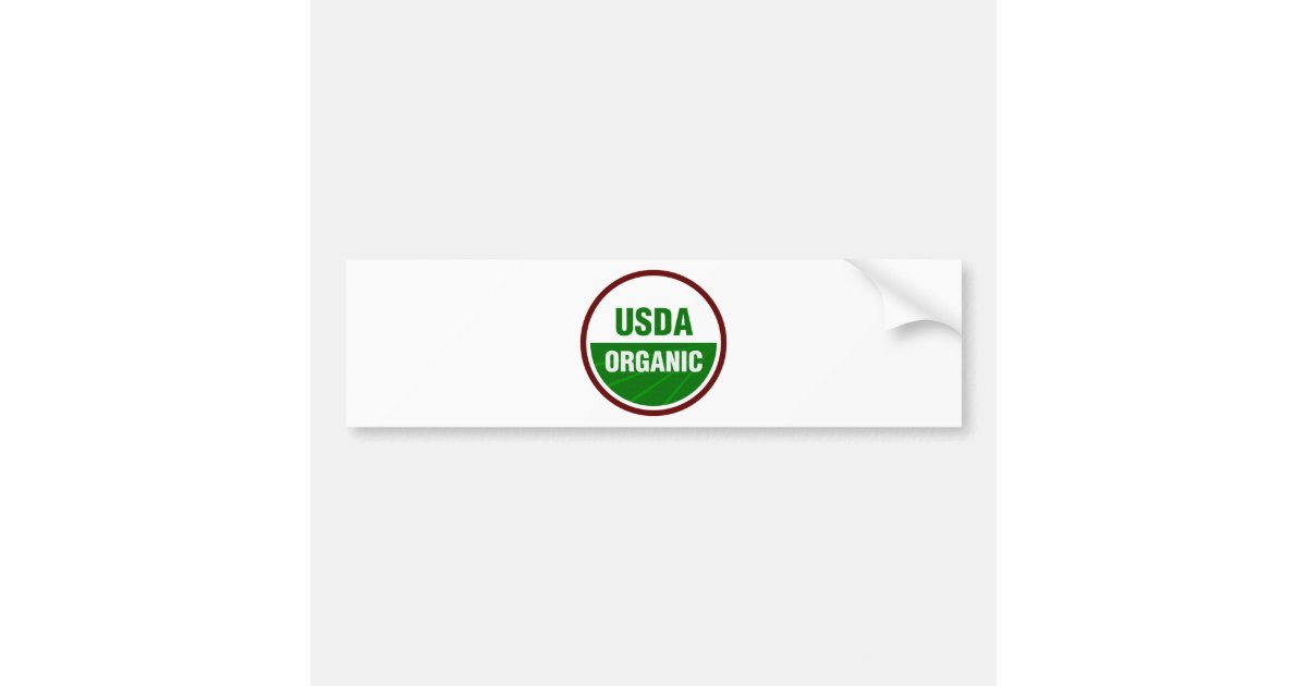 USDA Organic certificate Bumper Sticker | Zazzle