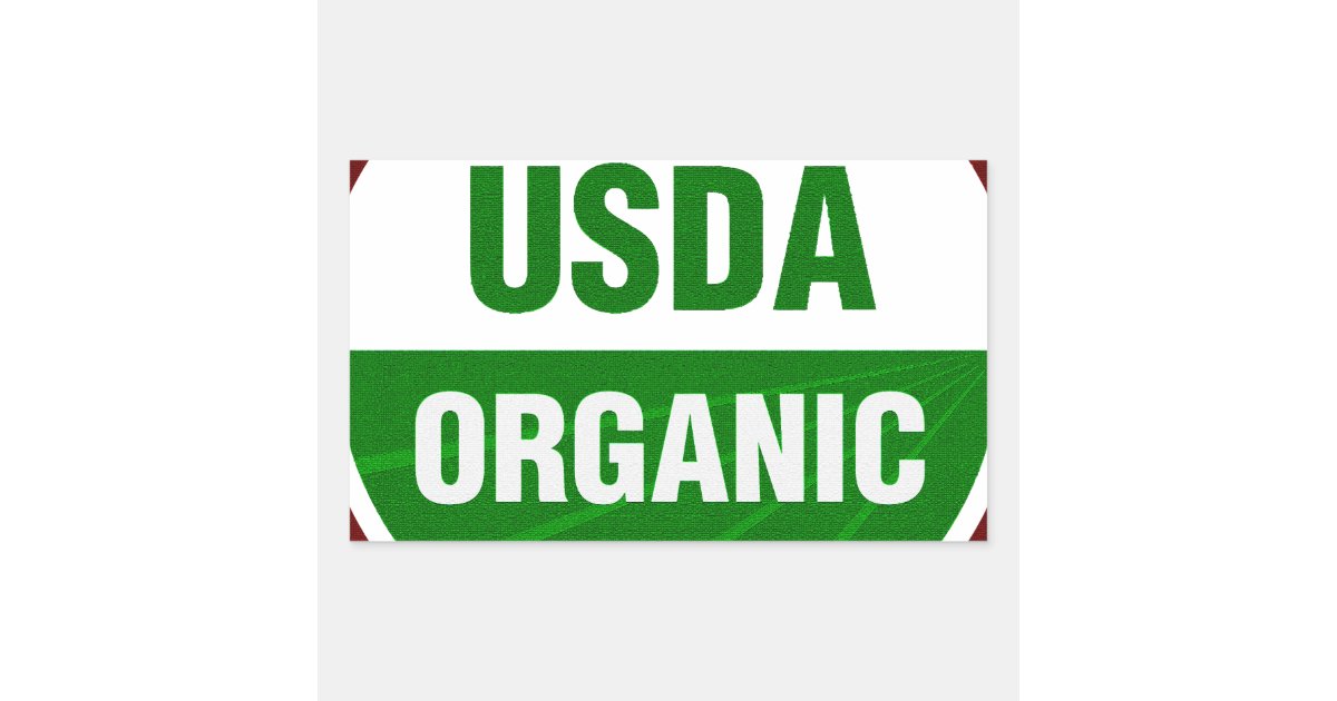 USDA Organic certificate Rectangular Sticker | Zazzle
