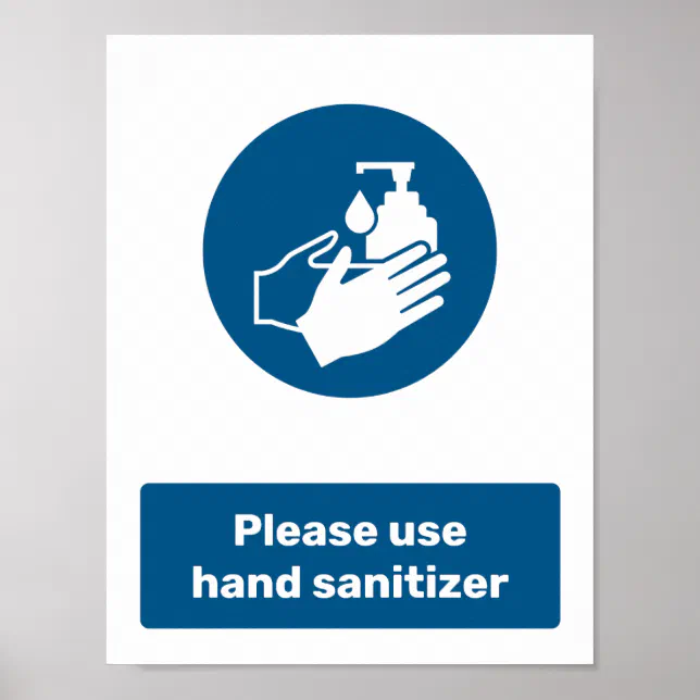 Use Hand Sanitizer Poster | Zazzle