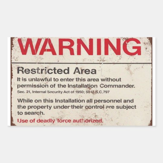 Use of deadly force authorized rectangular sticker | Zazzle.com