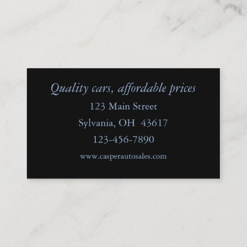 Used Car Dealer Business Card | Zazzle