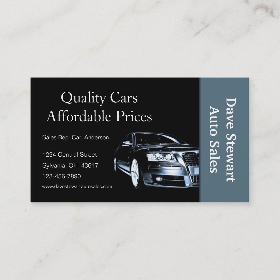 Used Car Dealer Business Card | Zazzle