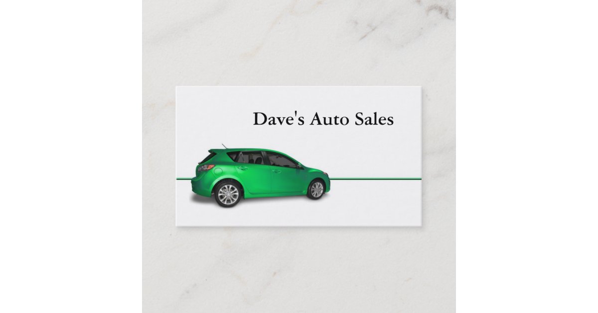 Used Car Dealer Business Card | Zazzle