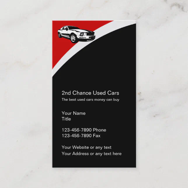 Used Car Dealer Business Profile Cards | Zazzle