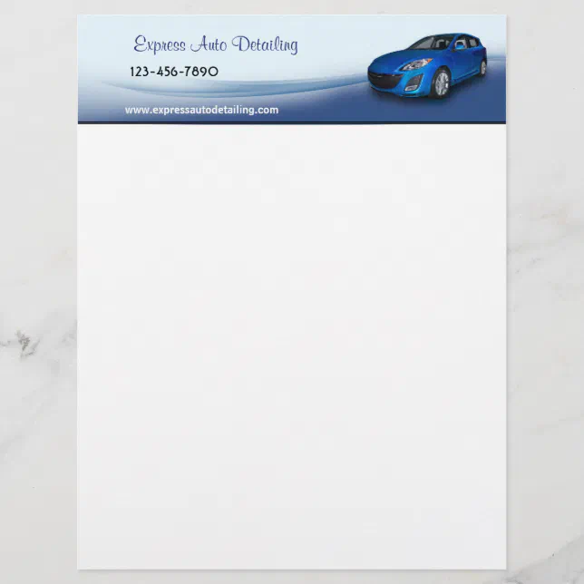 Used Car Dealer Letterhead | Zazzle