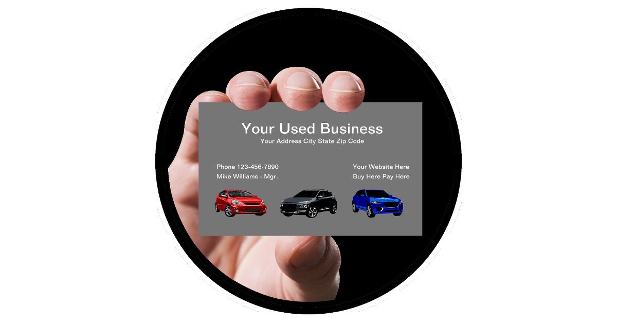 Used Car Dealer Simple Automotive Business Card | Zazzle