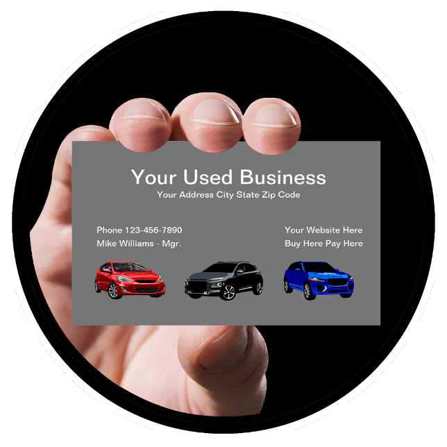 Used Car Dealer Simple Automotive Business Card | Zazzle