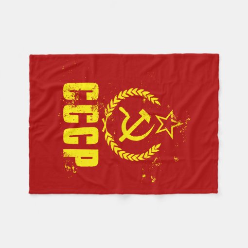 Used Communist CCCP Flag Blankets | Zazzle