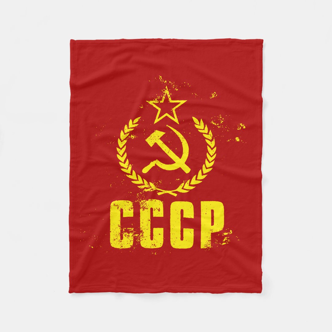 Used Communist CCCP Flag Blankets | Zazzle
