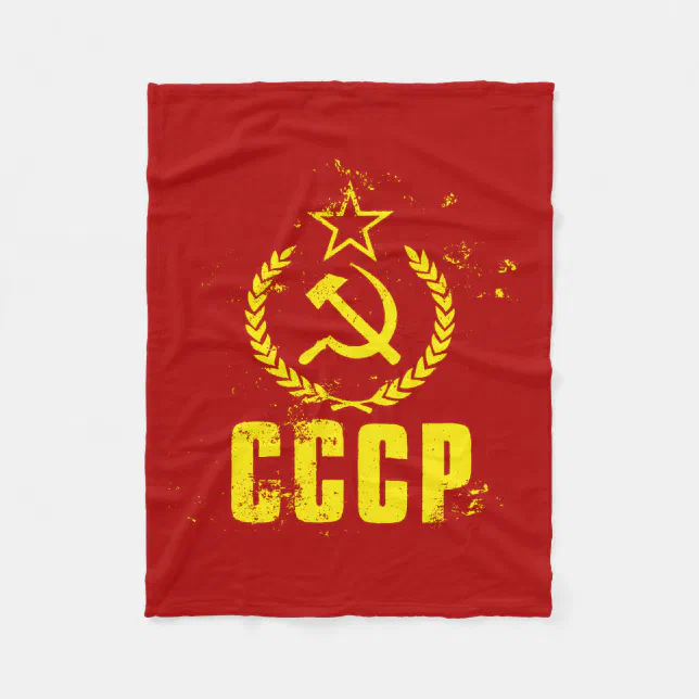 Used Communist CCCP Flag Blankets | Zazzle
