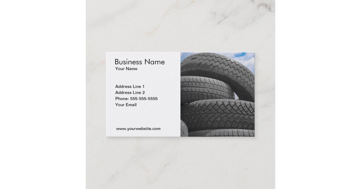 Used Tires Business Card | Zazzle