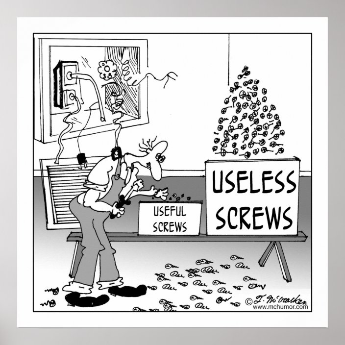 Useful & Useless Screws Poster | Zazzle.com