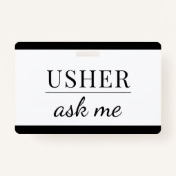 Usher Ask Me Badge | Zazzle
