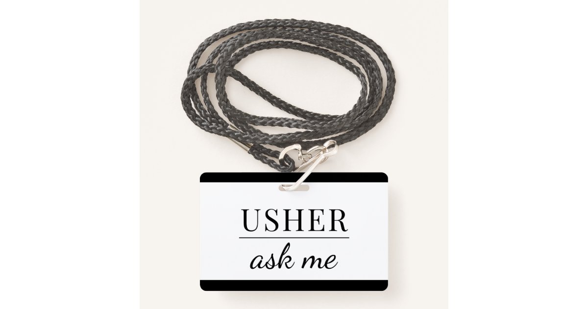 Usher Ask Me Badge | Zazzle