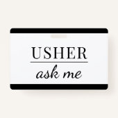 Usher Ask Me Badge | Zazzle