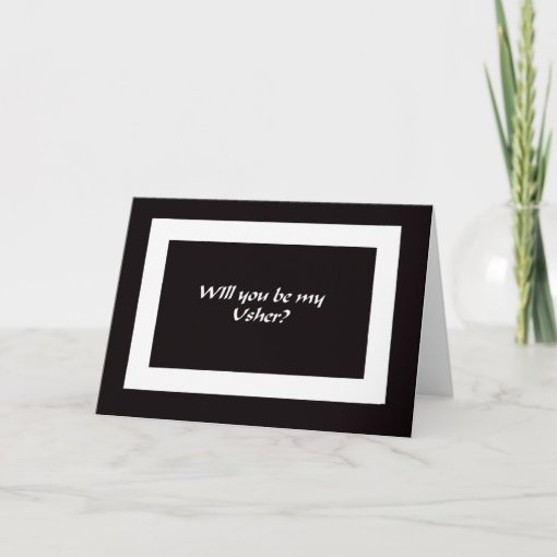 Usher Card | Zazzle