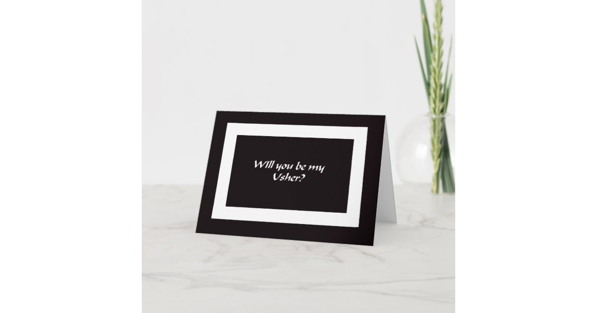Usher Card | Zazzle