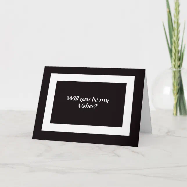 Usher Card | Zazzle