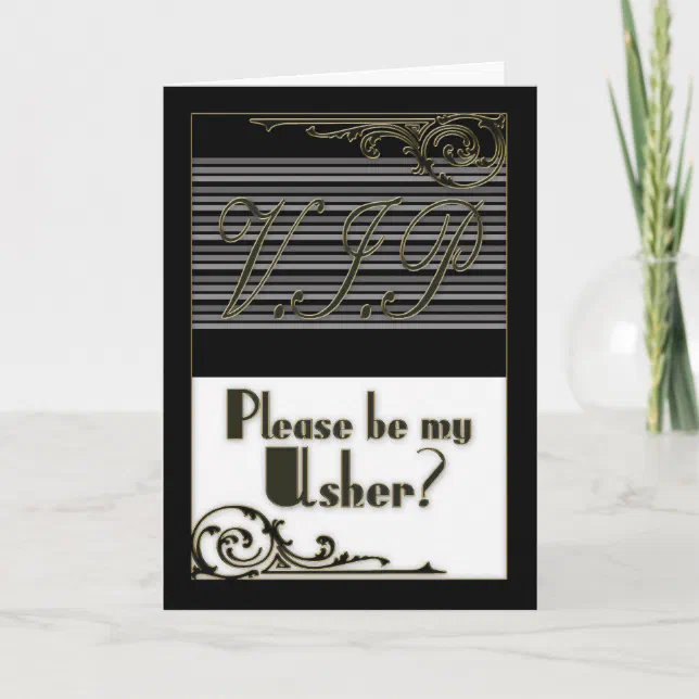 Usher V.I.P. Wedding Party Invitation Card | Zazzle