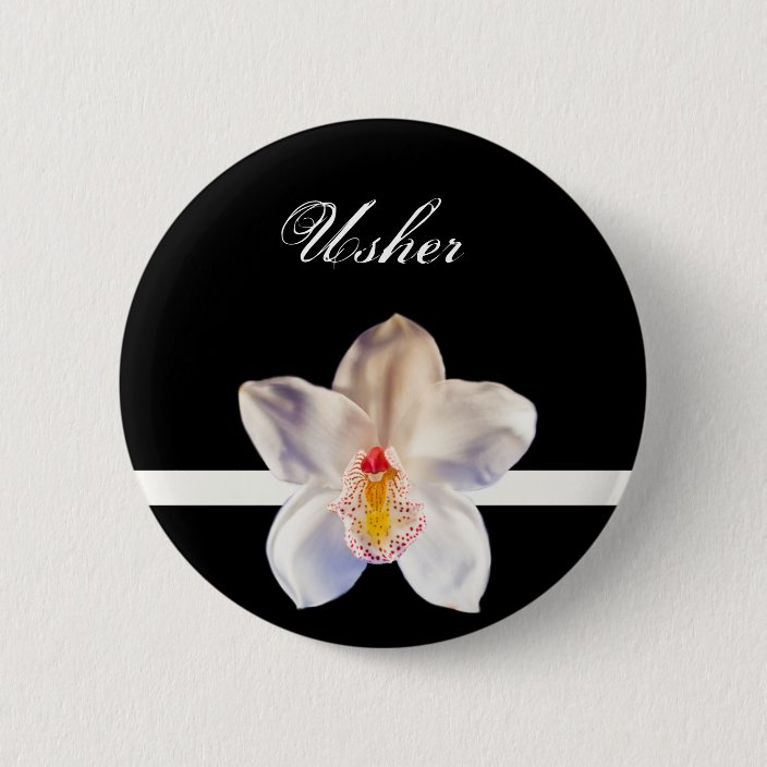 Usher Wedding ID Badge Pinback Button | Zazzle.com