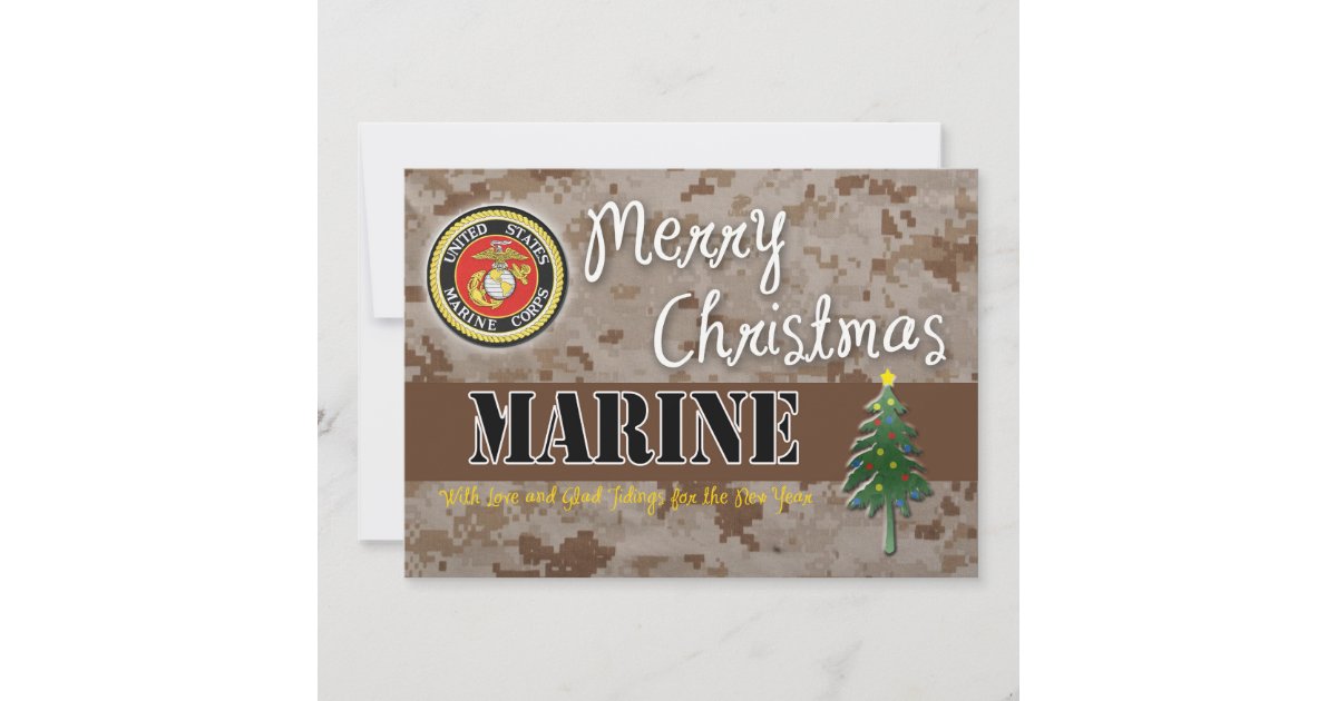 USMC Christmas Card Camo | Zazzle