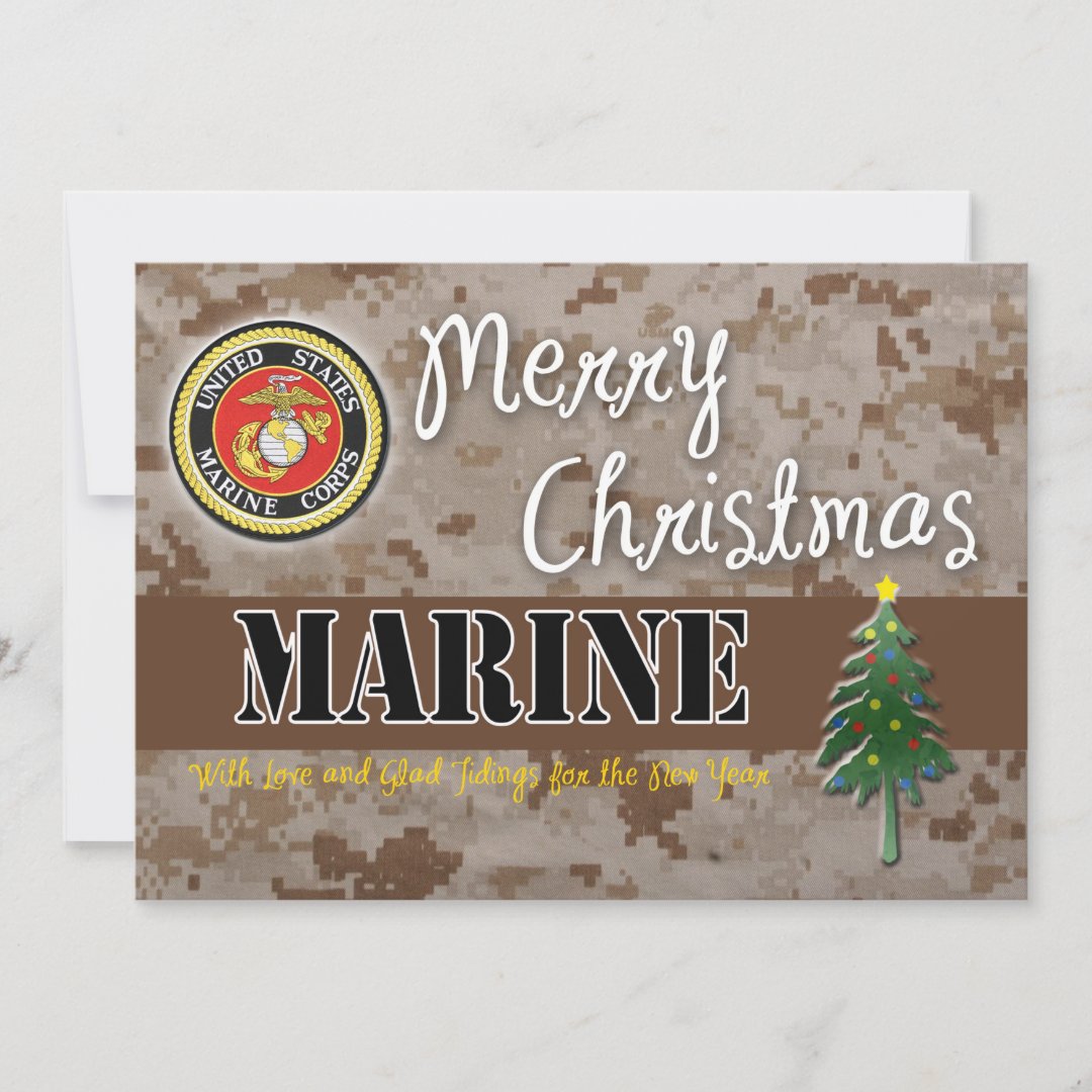 USMC Christmas Card Camo | Zazzle