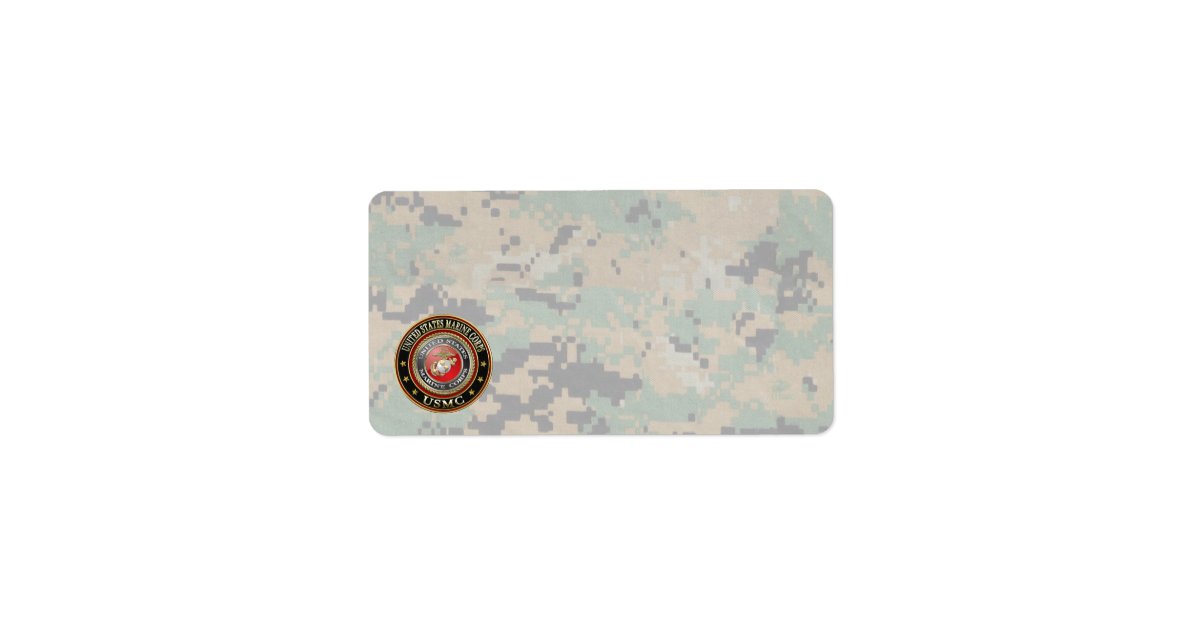 USMC Emblem [Special Edition] [3D] Label | Zazzle