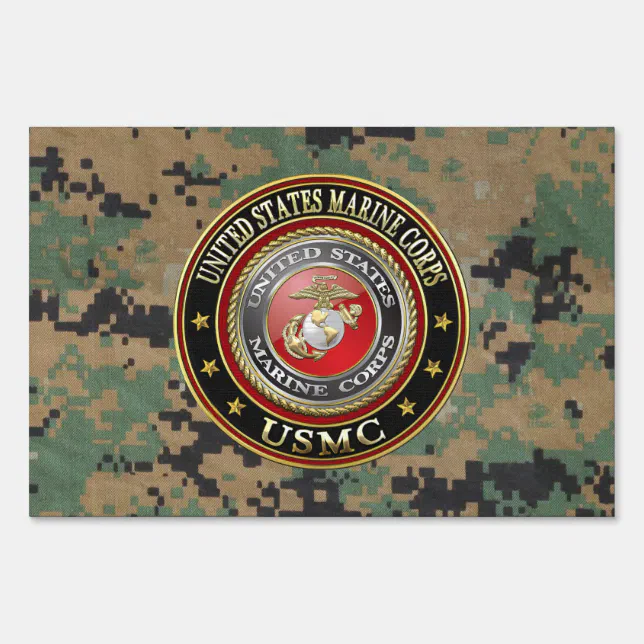 USMC Emblem [Special Edition] [3D] Yard Sign | Zazzle