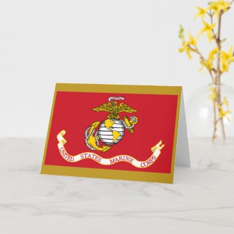 USMC Flag Card | Zazzle