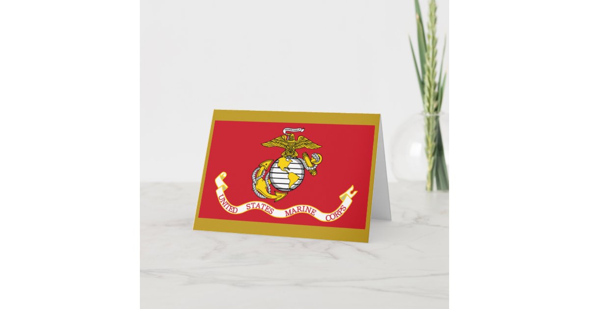 USMC Flag Card | Zazzle