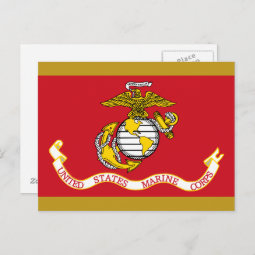 USMC Flag Postcard | Zazzle