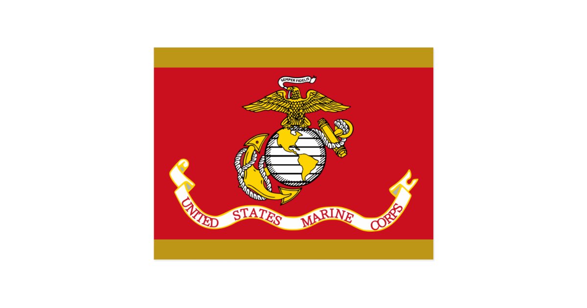 USMC Flag Postcard | Zazzle.com