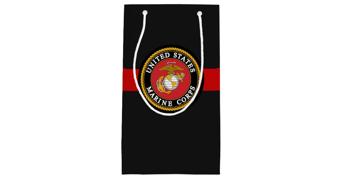 USMC Gift Bags for a Marine Corps Gift - Black | Zazzle