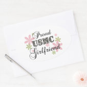 USMC Girlfriend [fl camo] Oval Sticker | Zazzle