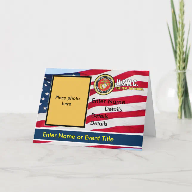 USMC Invitation Flag | Zazzle