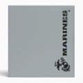 USMC Logo Stacked Black Logo 3 Ring Binder | Zazzle