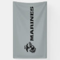 USMC Logo Stacked Black Logo Banner | Zazzle